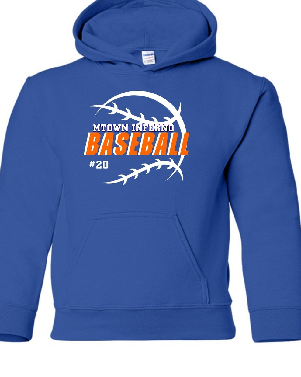 Mtown Inferno baseball and number Hoodie – Skelly Designs & Co